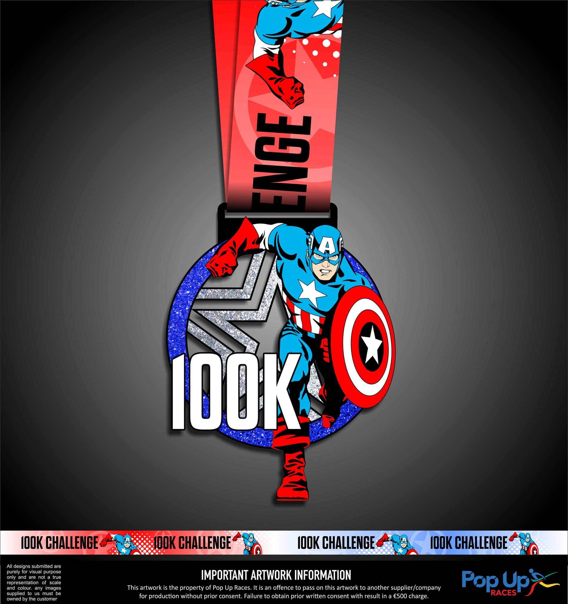 I can run all day 100km with Captain America - Pop Up Races