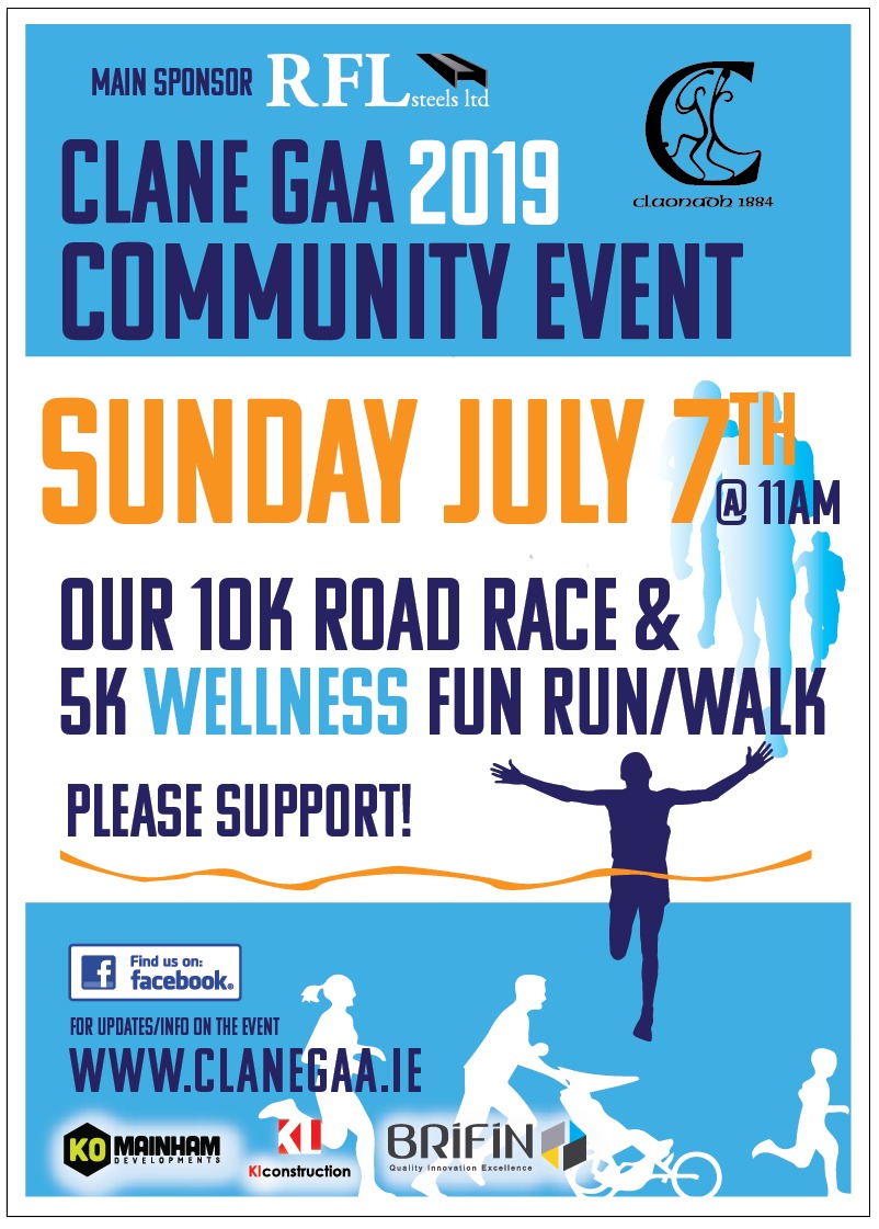 Clane GAA 10k & 5k Walk/Run 2019 - Pop Up Races