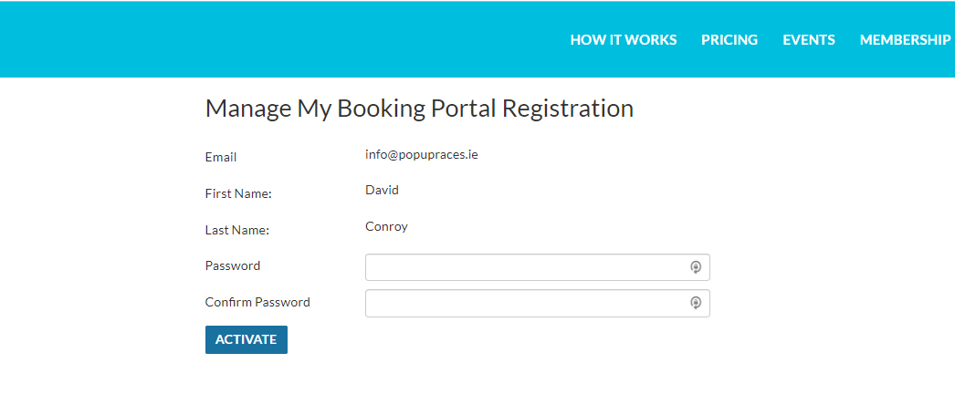 Manage My Booking - Pop Up Races