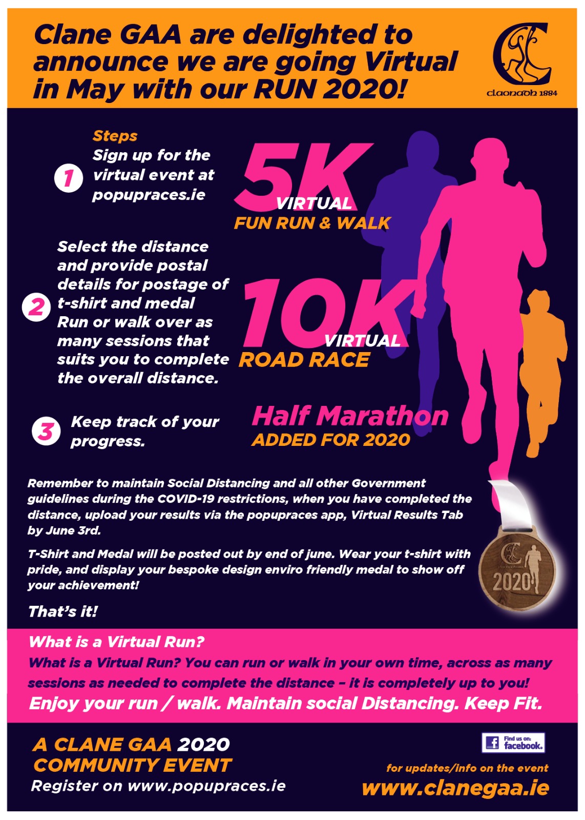 Clane GAA VIRTUAL 2020 - Pop Up Races
