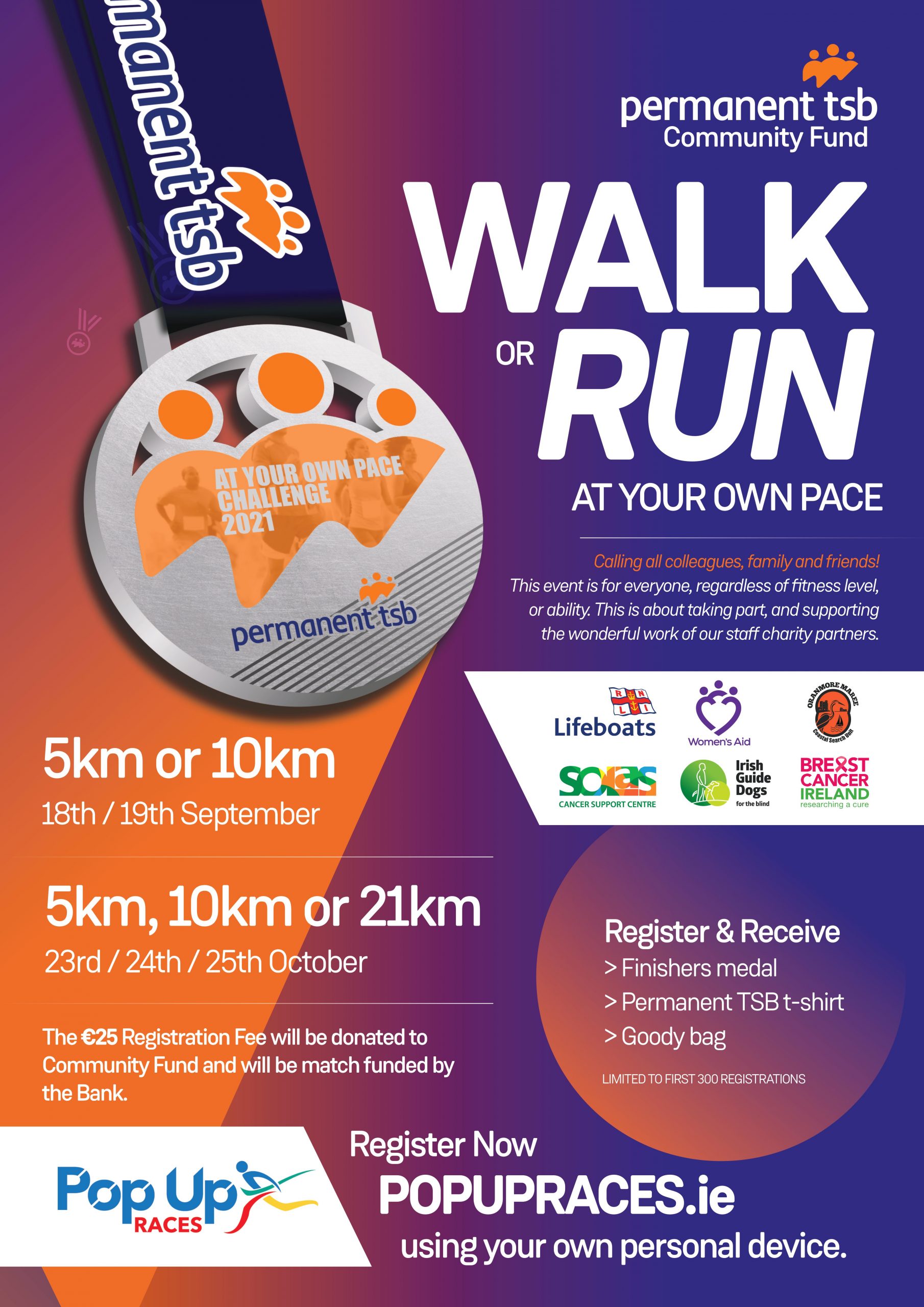 Permanent TSB "At Your Own Pace" Virtual Race Series 2021 - Pop Up Races