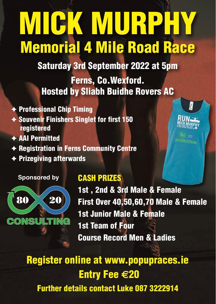 Mick Murphy 4 Mile Memorial Road Race 2022 - Pop Up Races