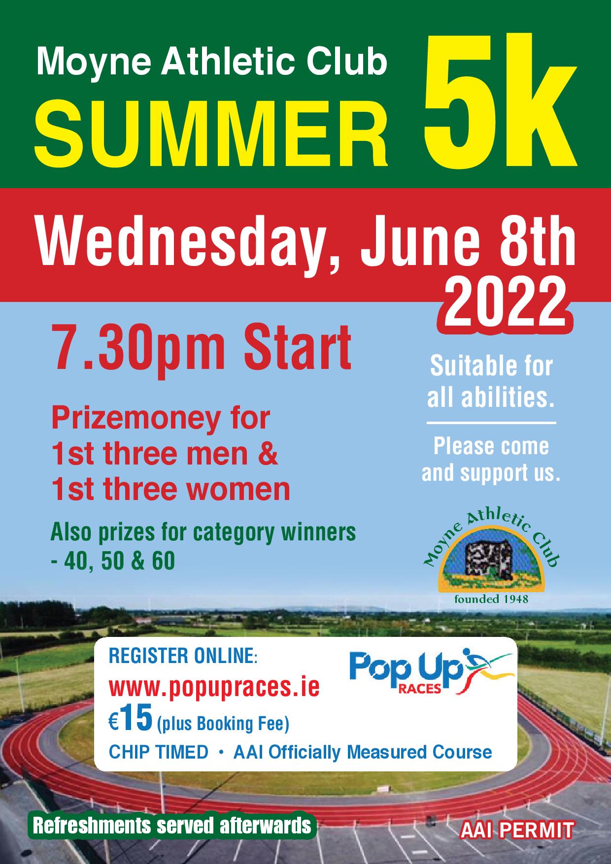 Moyne AC 5k 2022 - Pop Up Races