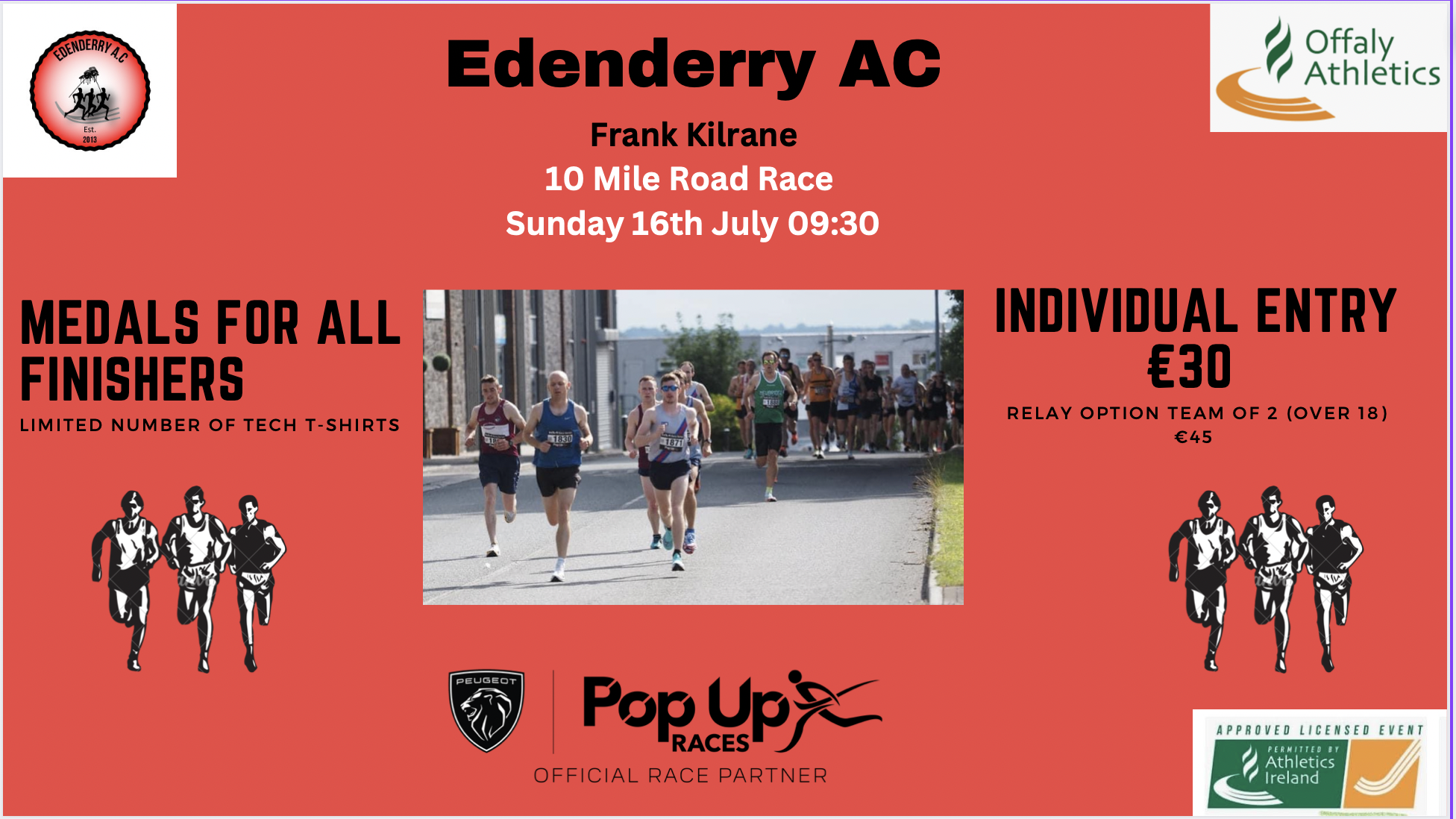 Edenderry AC 10 Mile Road Race 2023 - Pop Up Races