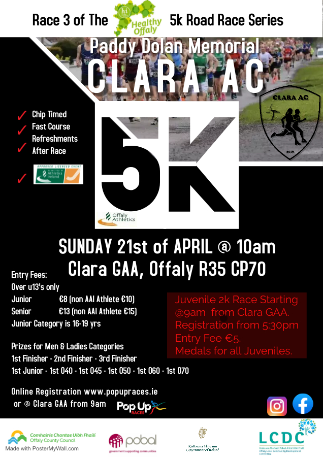 Clara AC 5k 2024 - Pop Up Races