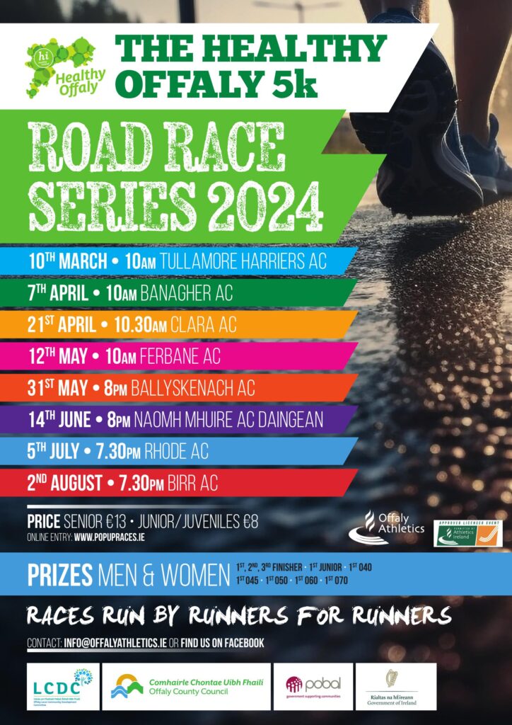 "Healthy Offaly" Offaly 5k Road Race Series 2024 Provisional Standings ...
